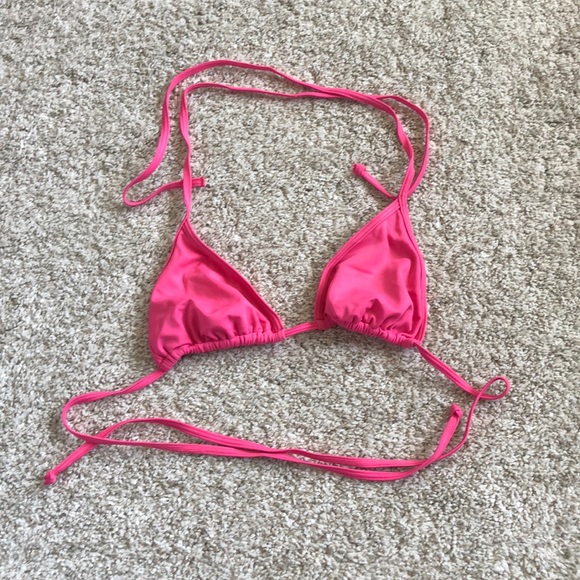 PINK Victoria's Secret | Swim | Hot Pink Triangle Bikini Top | Poshmark
